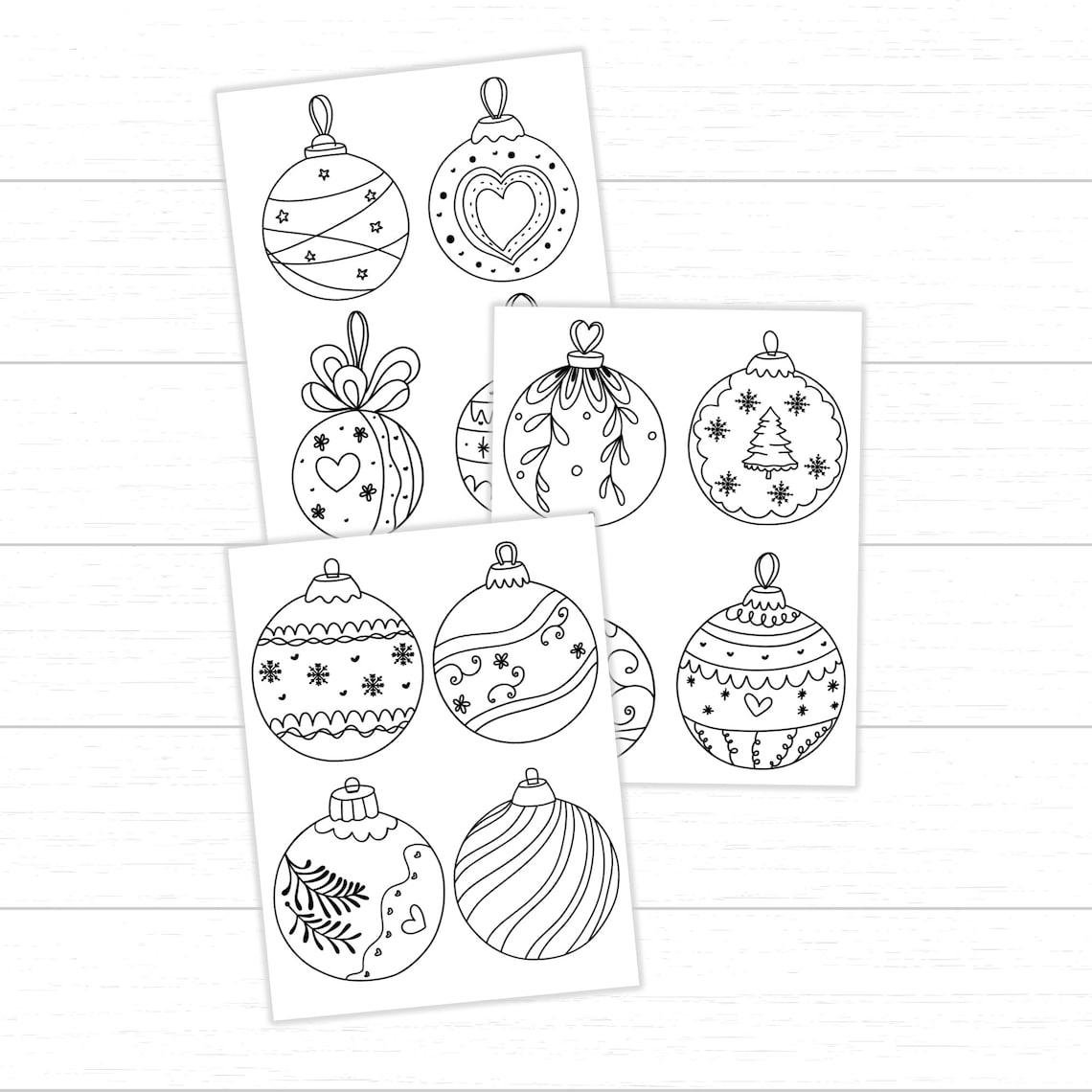 Christmas Ornament Coloring Pages, Printable Ornaments for Kids ...