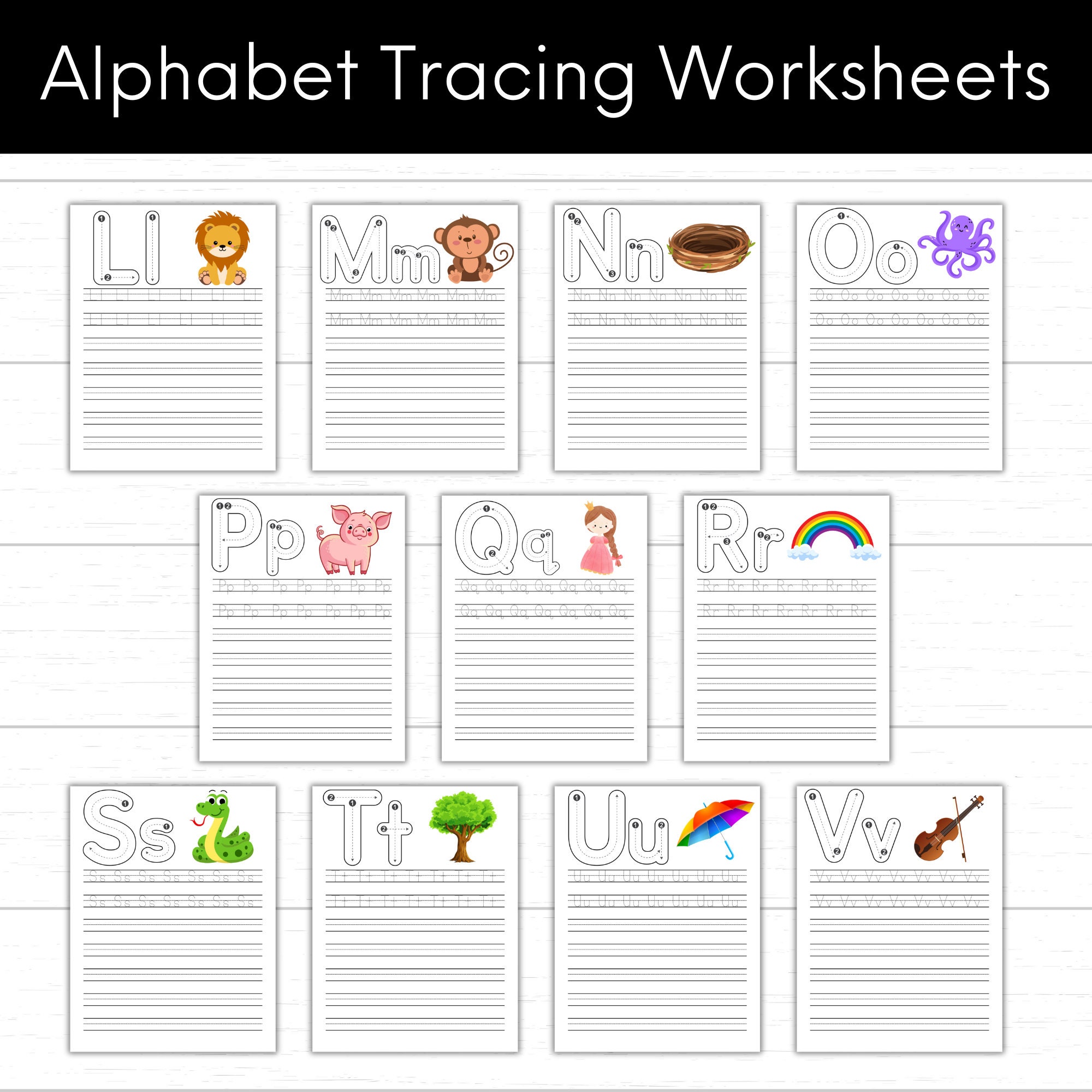 Alphabet Tracing Worksheets, Printable Alphabet Tracing Activity ...