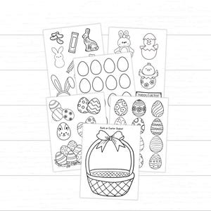 Build an Easter Basket Printable, Printable Easter Basket Coloring Page ...