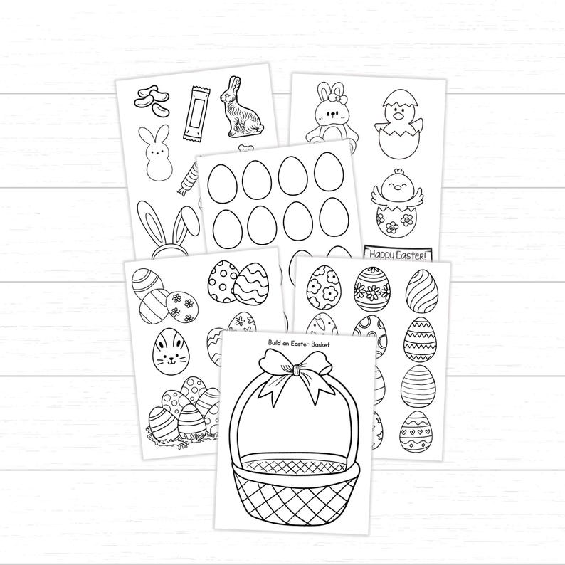 Build an Easter Basket Printable, Printable Easter Basket Coloring Page ...
