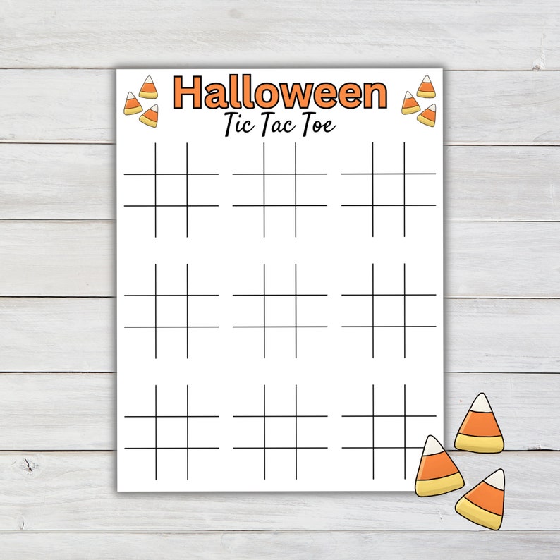 Halloween Tic Tac Toe Game Tic Tac Toe Games Kids Halloween - Etsy