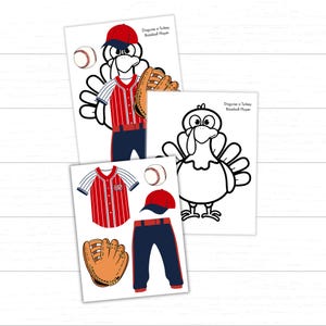 Disguise a Turkey Baseball Player, Printable Turkey Disguise, Sports ...