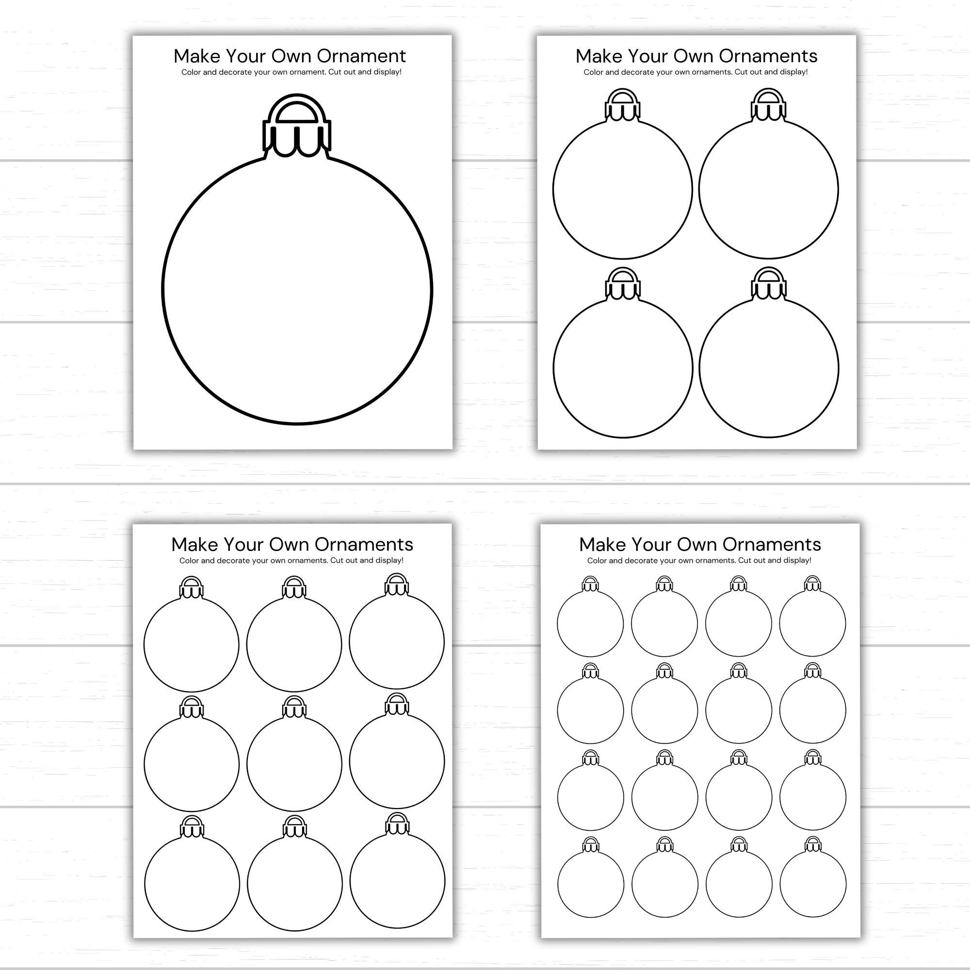 Christmas Ornament Templates, Make Your Own Ornament, Design an ...