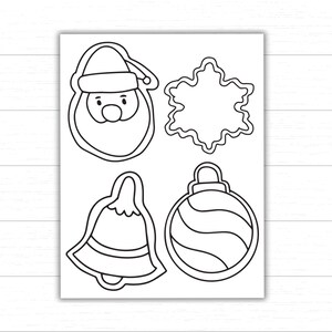 Christmas Cookie Coloring Pages, Holiday Cookie Coloring Sheets ...