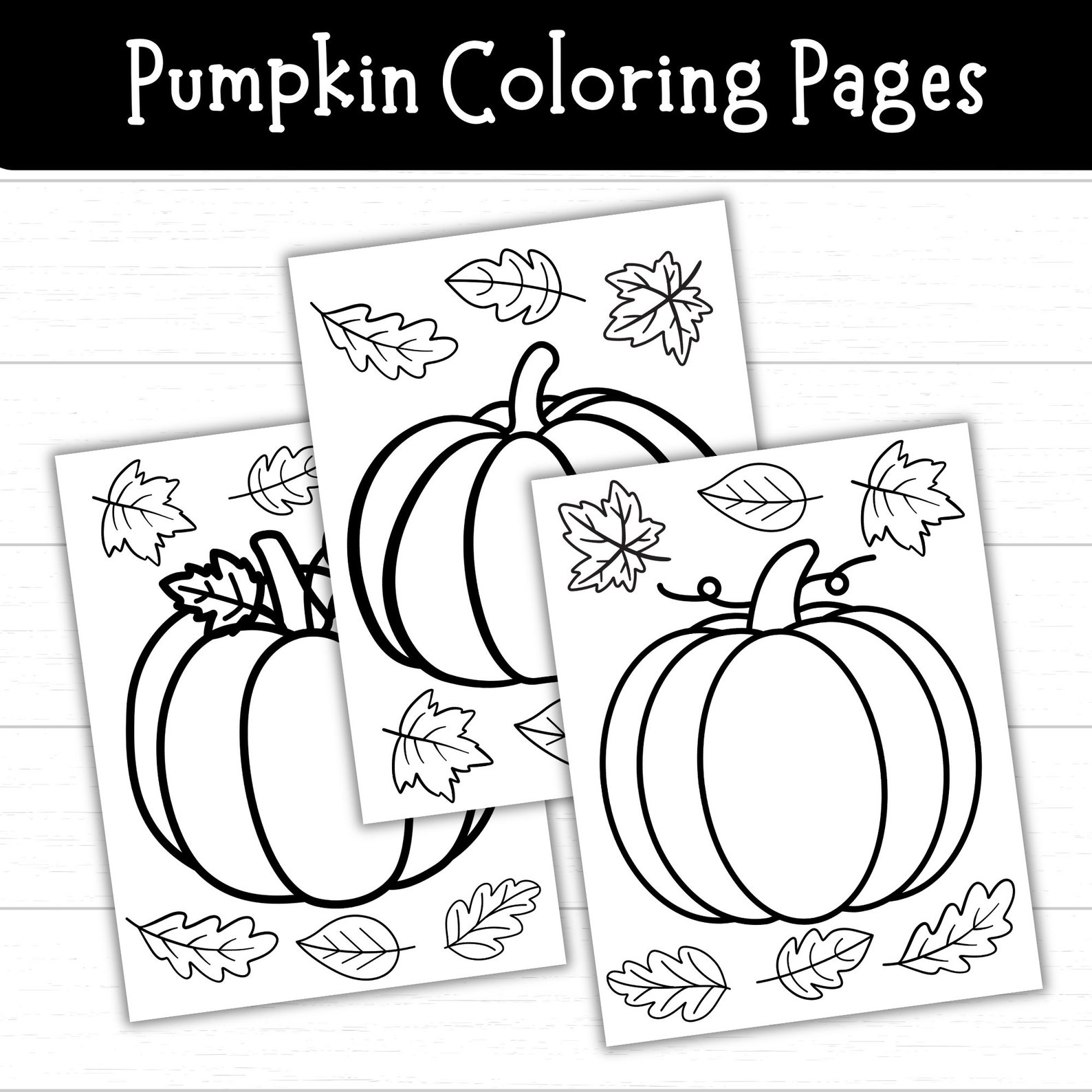 Pumpkin Coloring Pages, Fall Pumpkin and Leaf Coloring Pages, Fall ...