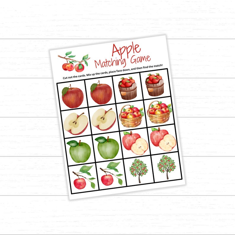 Apple Activity Pack for Kids, Printable Learning Bundle, Apple ...