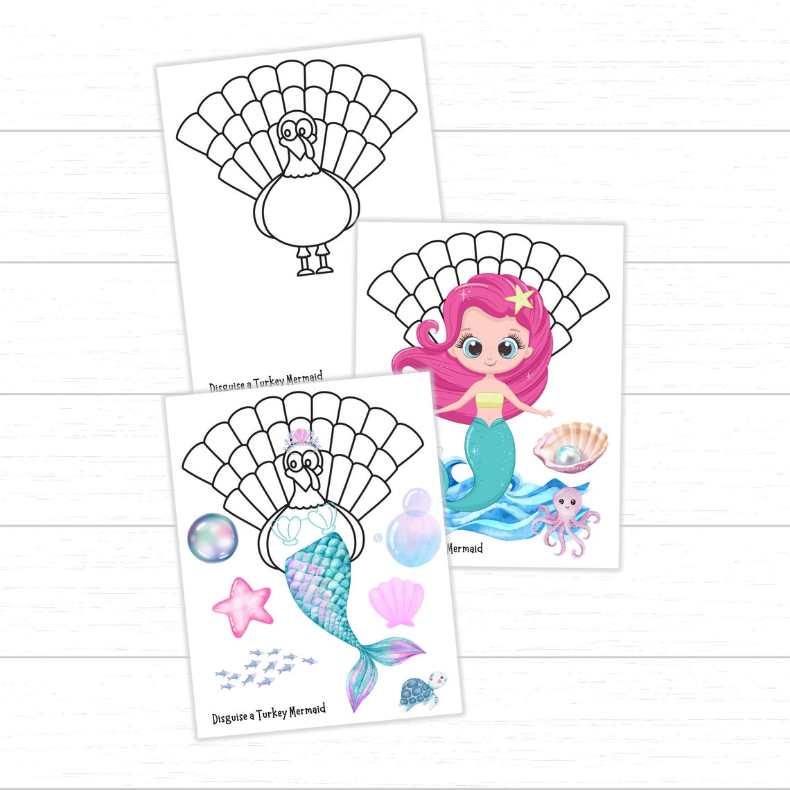 Disguise a Turkey Mermaid, Turkey in Disguise Mermaid, Mermaid Turkey ...