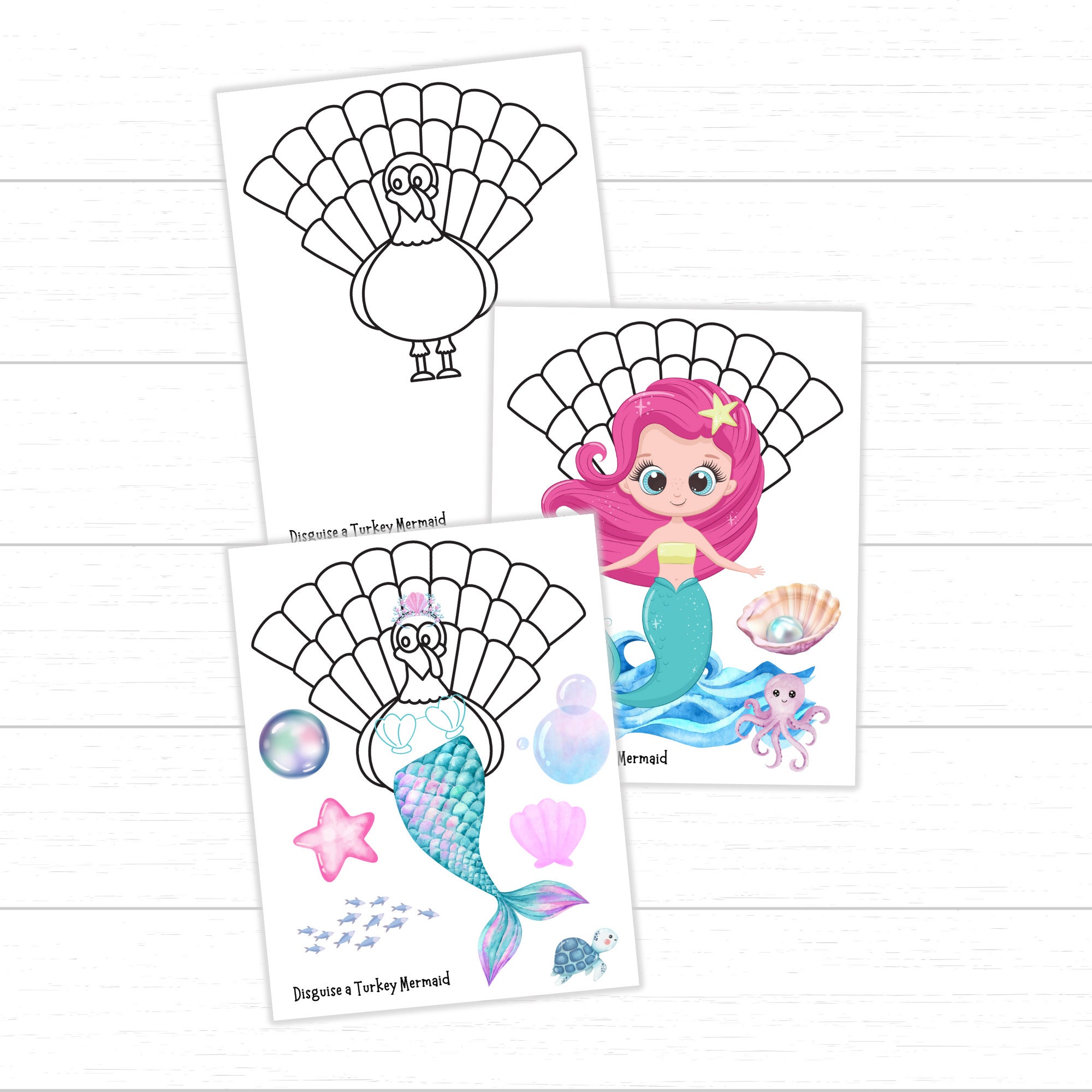 Disguise a Turkey Mermaid, Turkey in Disguise Mermaid, Mermaid Turkey ...