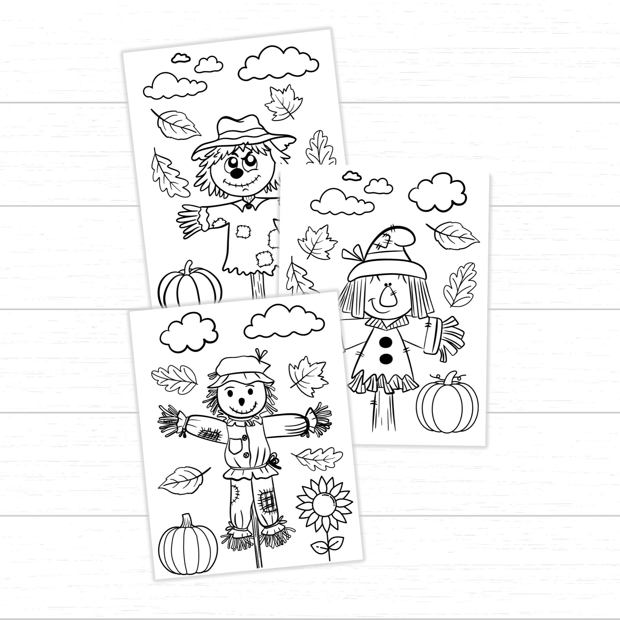 Scarecrow Coloring Pages, Scarecrow Printables, Scarecrow Activities ...