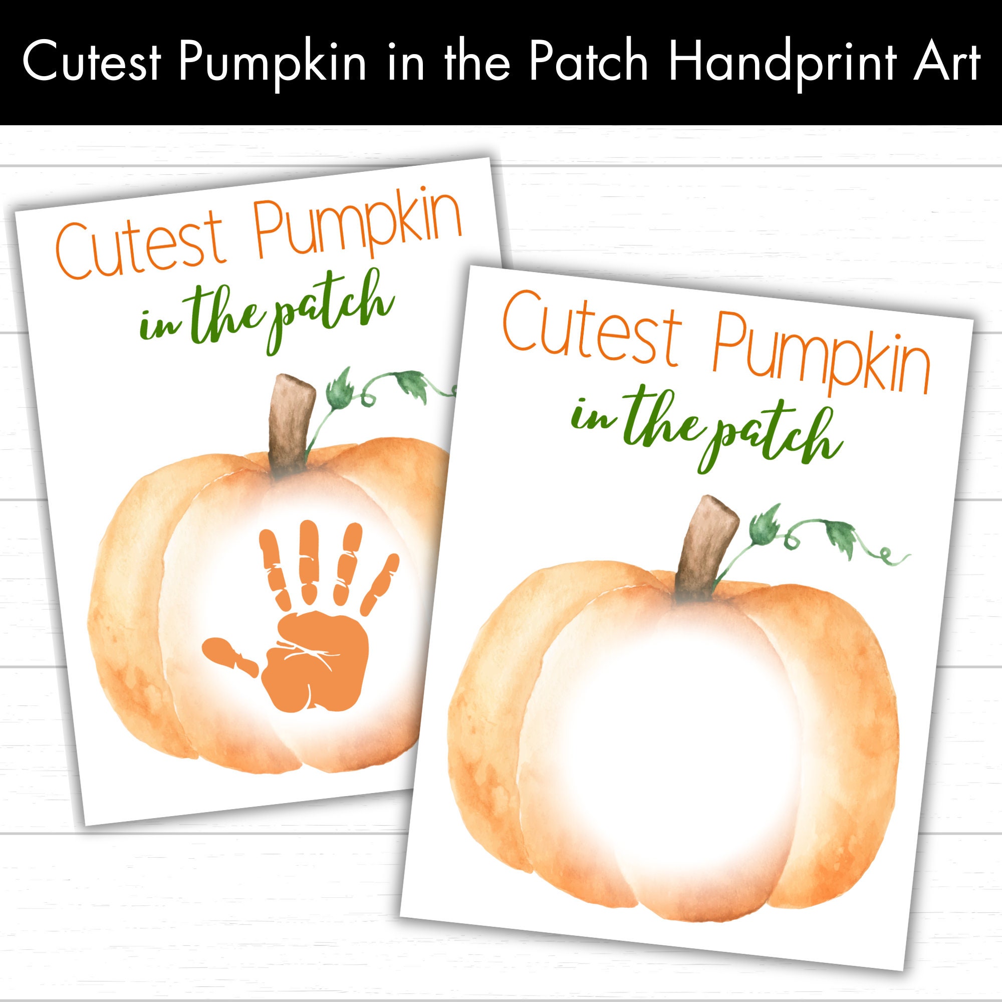 Cutest Pumpkin in the Patch Handprint Art, Pumpkin Handprint Art, Fall ...