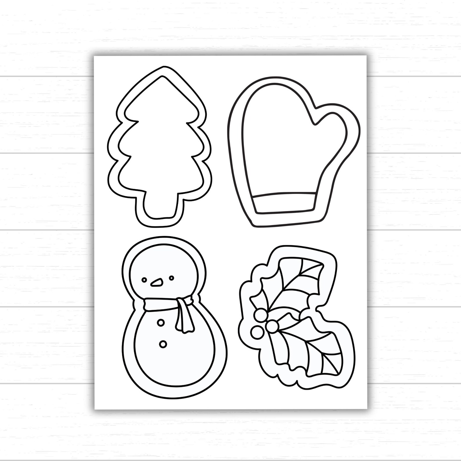 Christmas Cookie Coloring Pages, Holiday Cookie Coloring Sheets ...