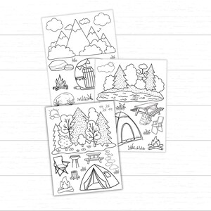 Printable Camping Coloring Pages for Kids, Tent and Camper Coloring ...