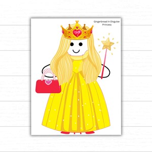 Disguise a Gingerbread Princess, Princess Craft for Kids, Printable ...