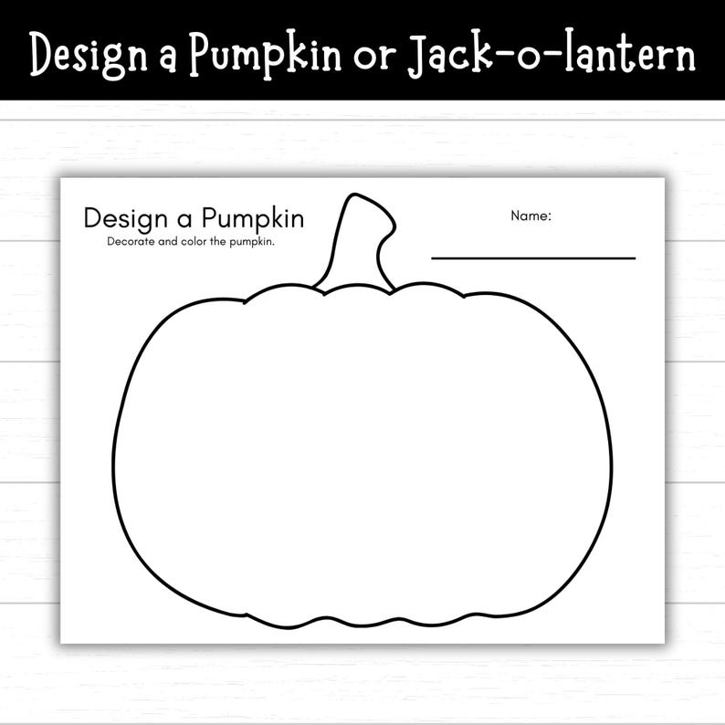 Design a Pumpkin, Design a Jack-o-lantern, Blank Pumpkin Template ...