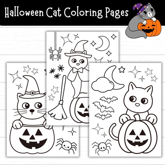 Halloween Black Cat Coloring Pages For Kids [2025]