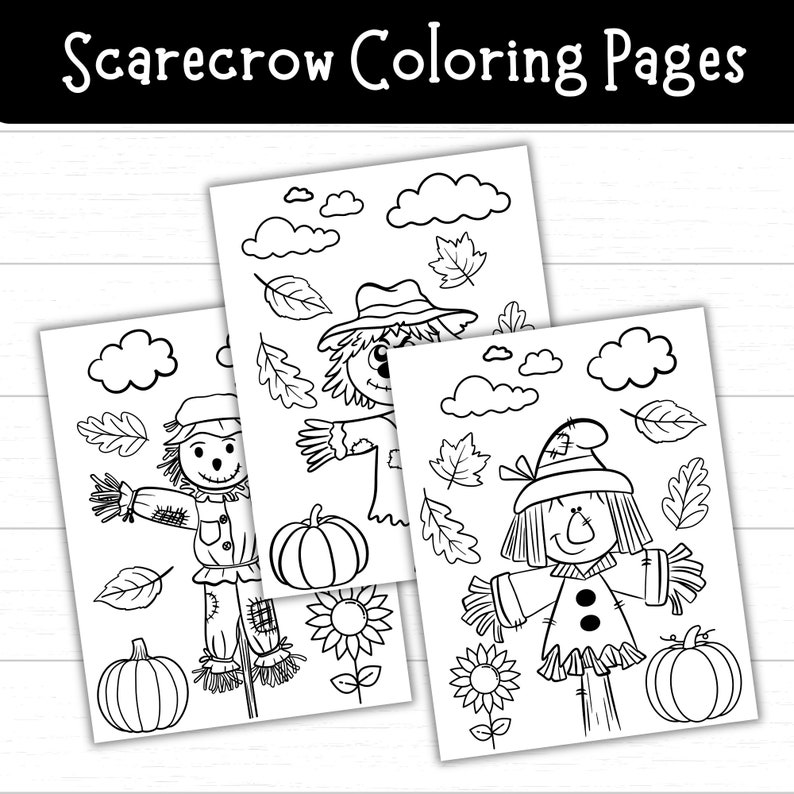 Scarecrow Coloring Pages, Scarecrow Printables, Scarecrow Activities ...