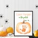 Cutest Pumpkin in the Patch Handprint Art, Pumpkin Handprint Art, Fall ...