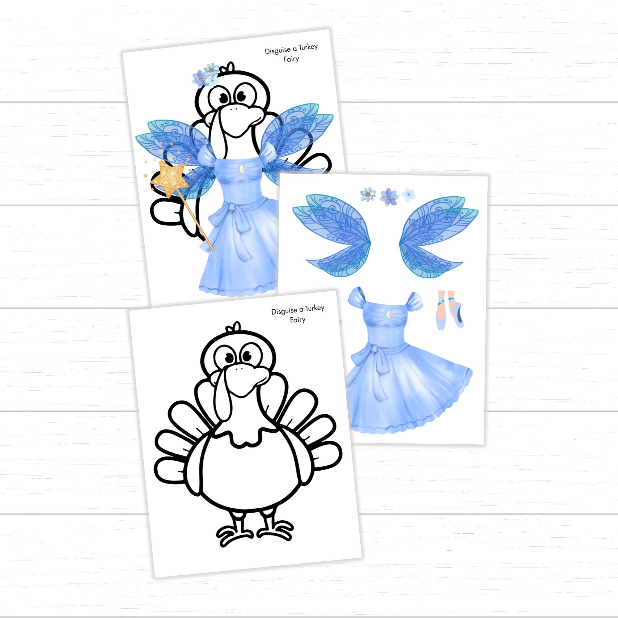 Disguise a Turkey Fairy, Fairy Turkey Disguise, Printable Fairy Outfit ...