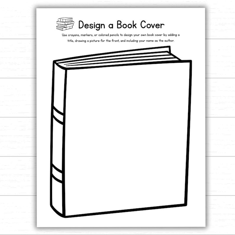 Design a Book Cover Printable Activity for Kids, Design Your Own Book ...