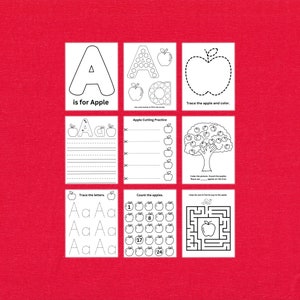 Apple Activity Pack for Kids, Printable Learning Bundle, Apple ...