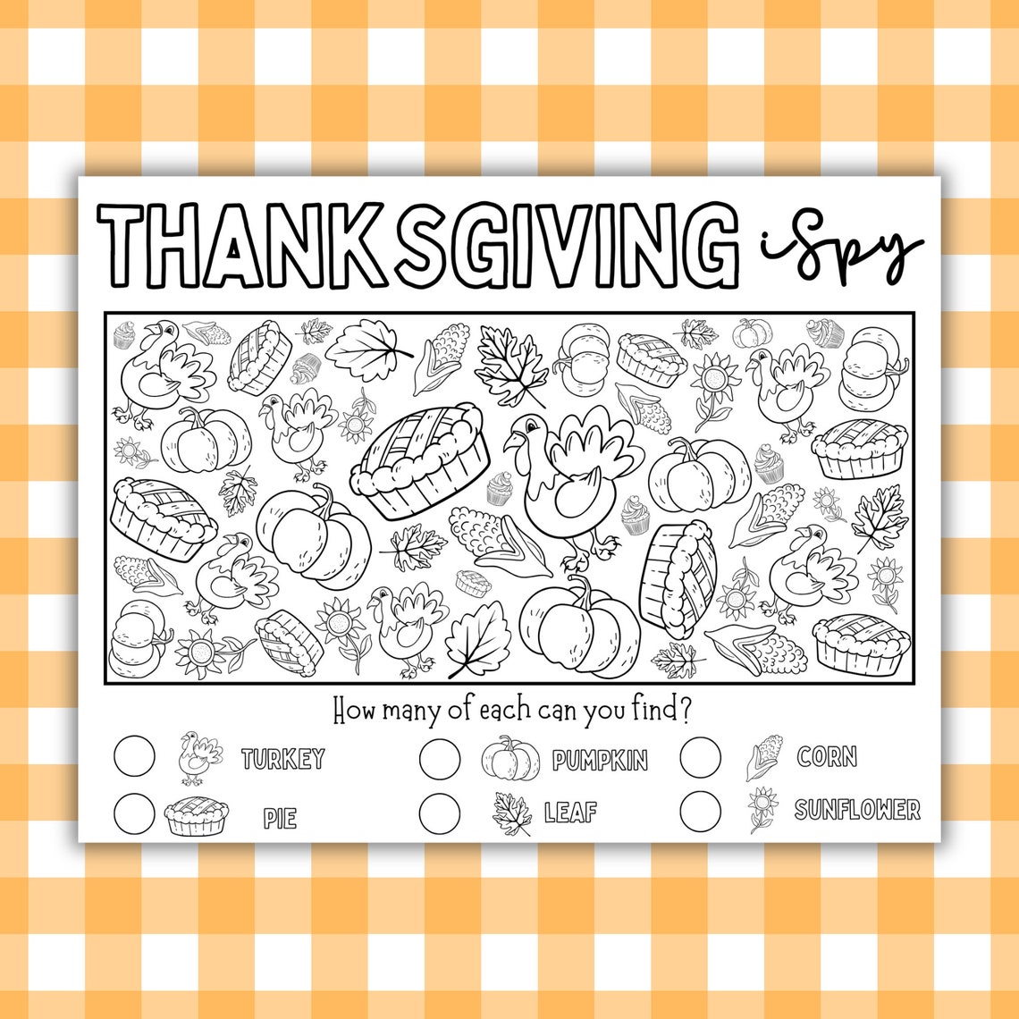 Thanksgiving Placemat Activity Printable, Thanksgiving Placemats, Fall ...