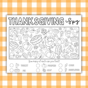 Thanksgiving Placemat Activity Printable, Thanksgiving Placemats, Fall ...