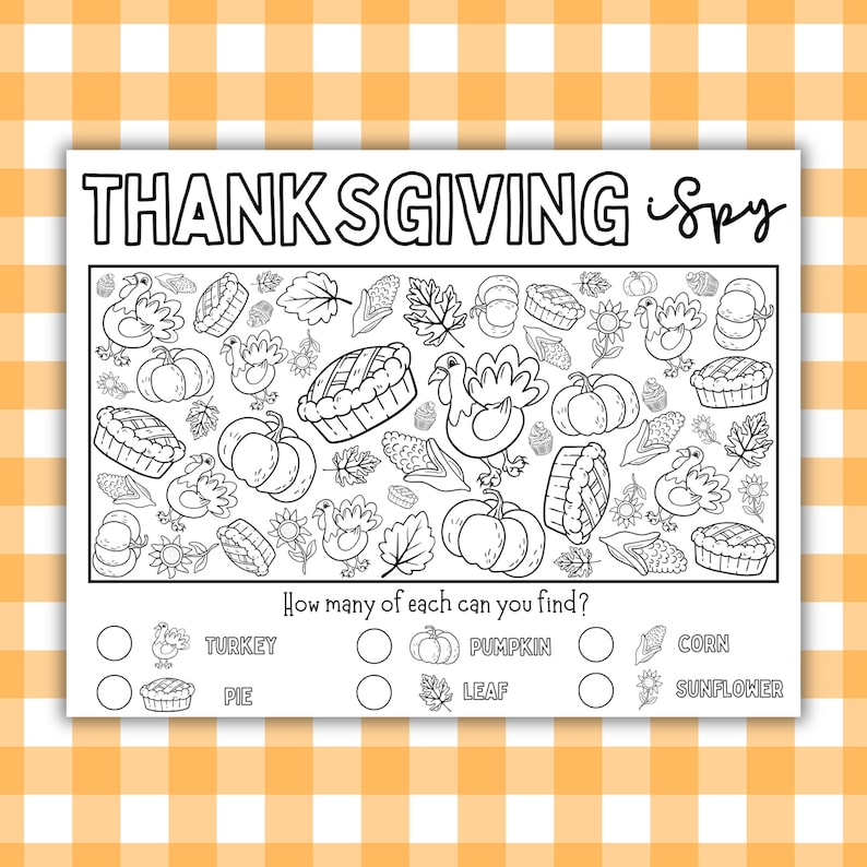 Thanksgiving Placemat Activity Printable, Thanksgiving Placemats, Fall ...