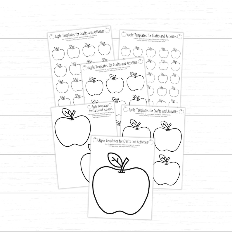Apple Templates for Crafts and Activities, Apples to Color, Apples to ...
