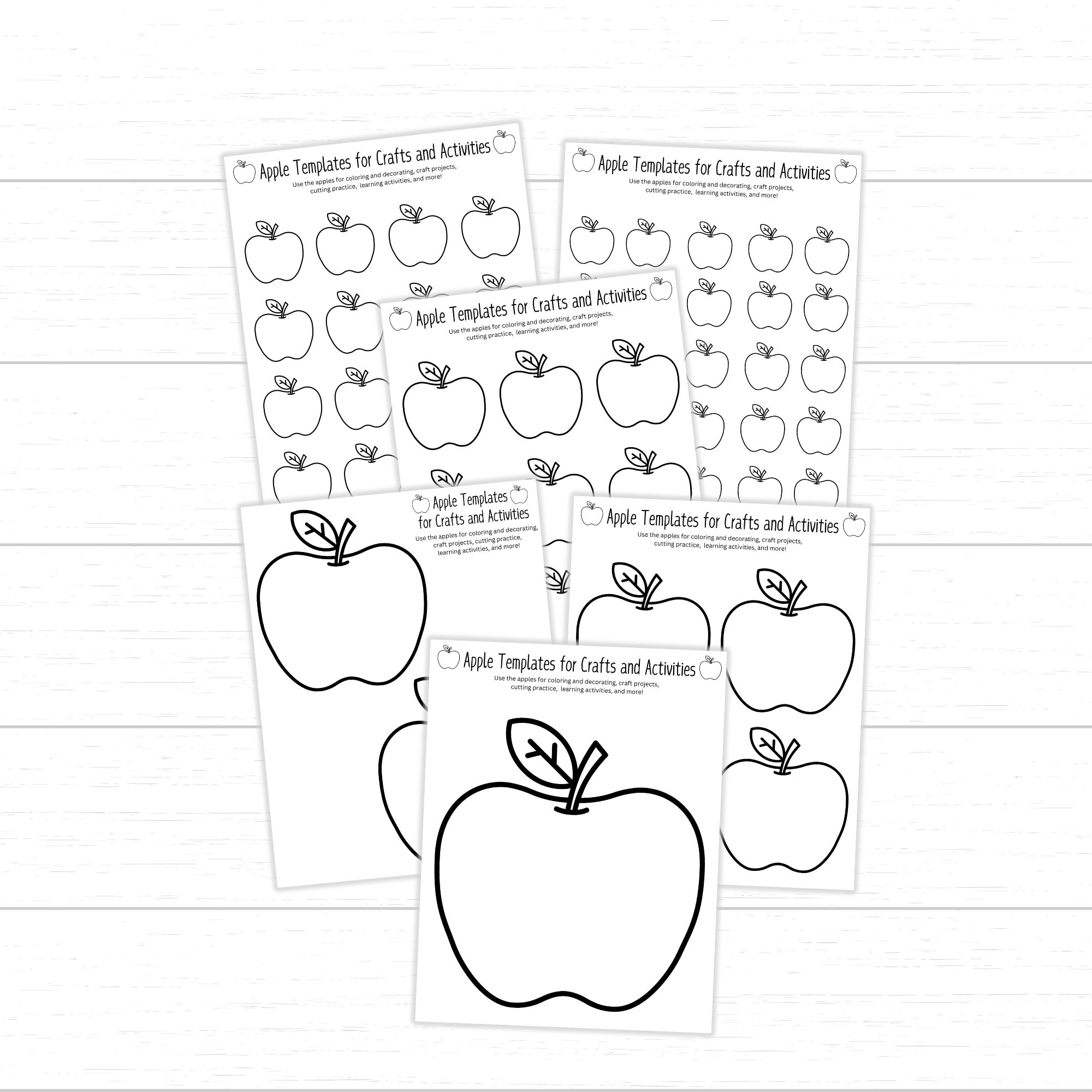 Apple Templates for Crafts and Activities, Apples to Color, Apples to ...