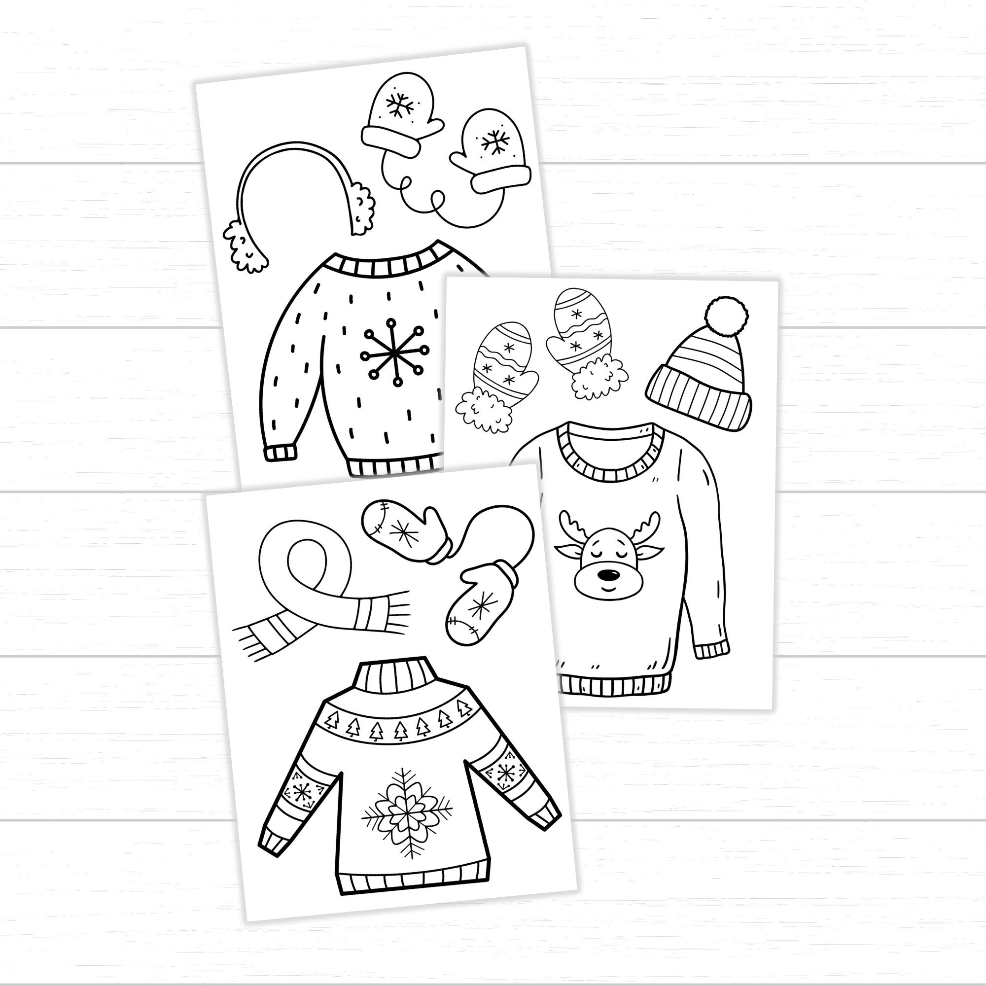 Ugly Christmas Sweater Coloring Pages, Ugly Christmas Sweater ...