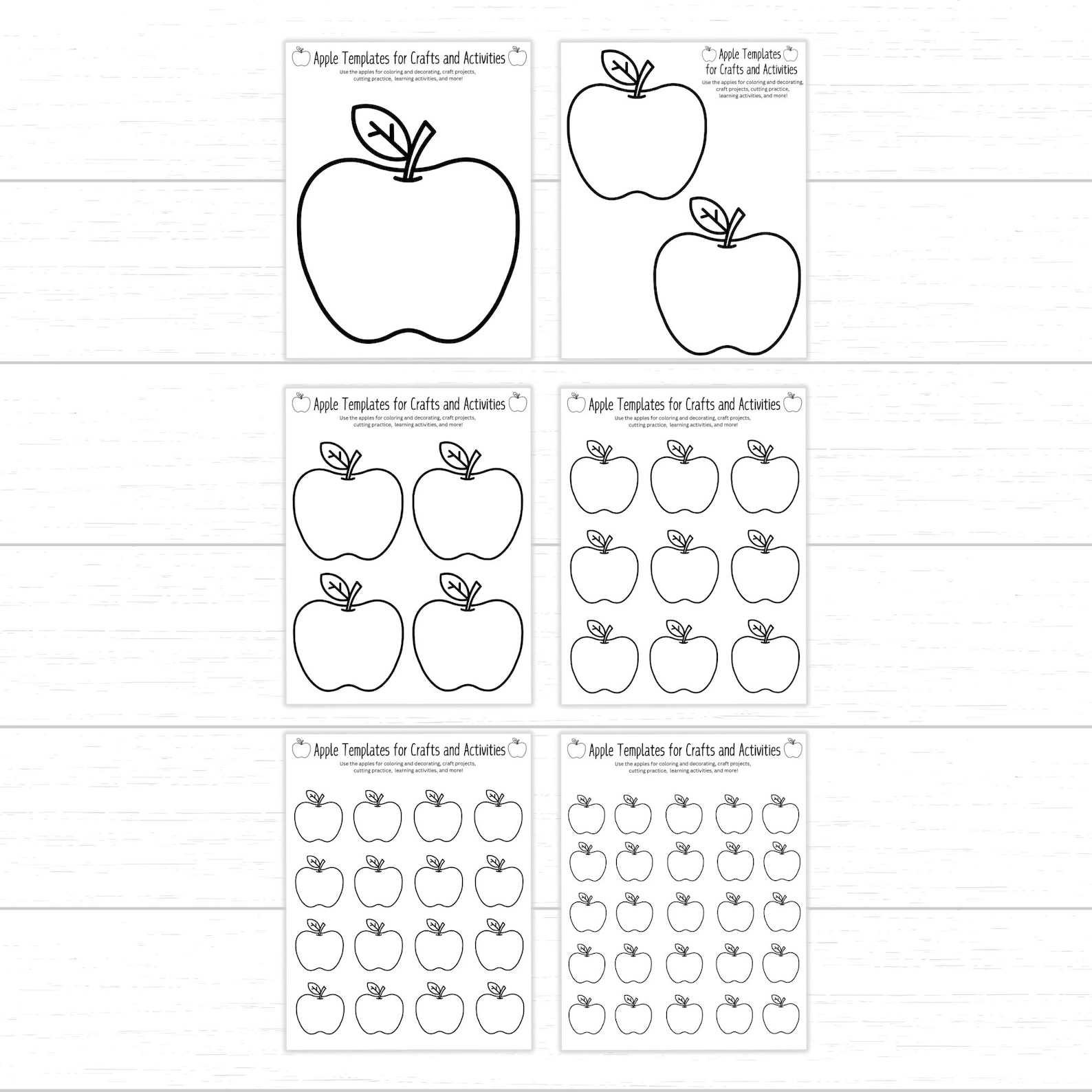 Plantillas de manzanas para manualidades y actividades, manzanas para ...