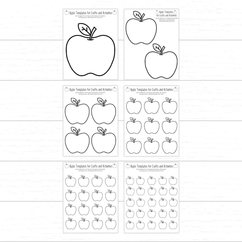 Apple Templates for Crafts and Activities, Apples to Color, Apples to ...