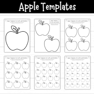 Apple Templates for Crafts and Activities, Apples to Color, Apples to ...