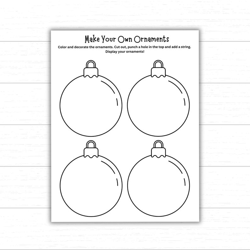 Make Your Own Ornaments, Decorate an Ornament, Design an Ornament ...