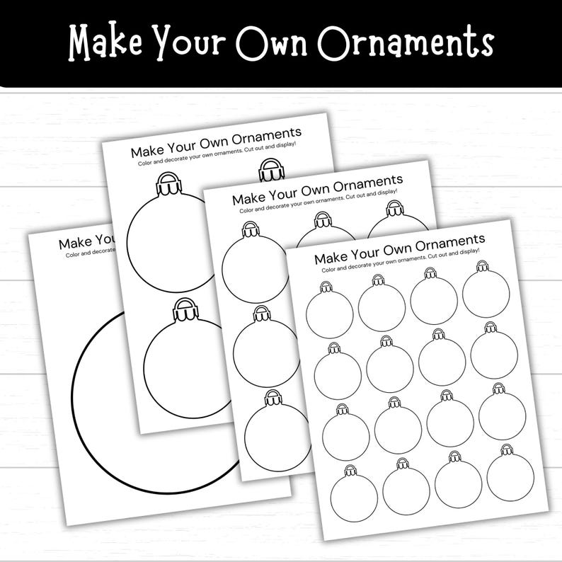 Christmas Ornament Templates, Make Your Own Ornament, Design an ...