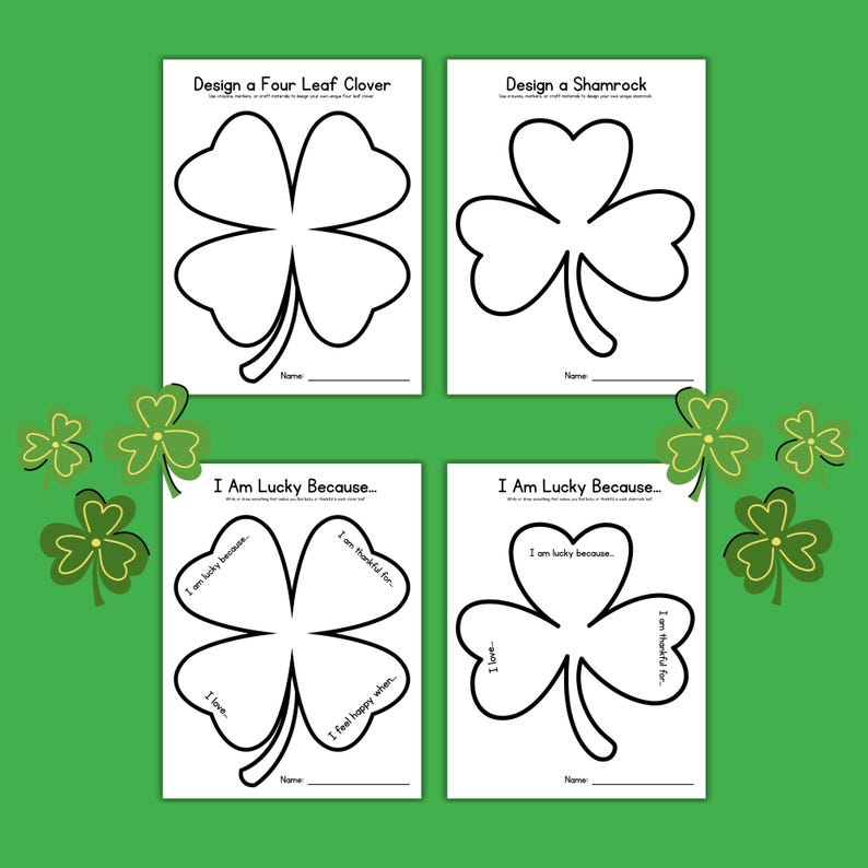 Design a Shamrock and Four Leaf Clover Craft for St. Patrick's Day ...