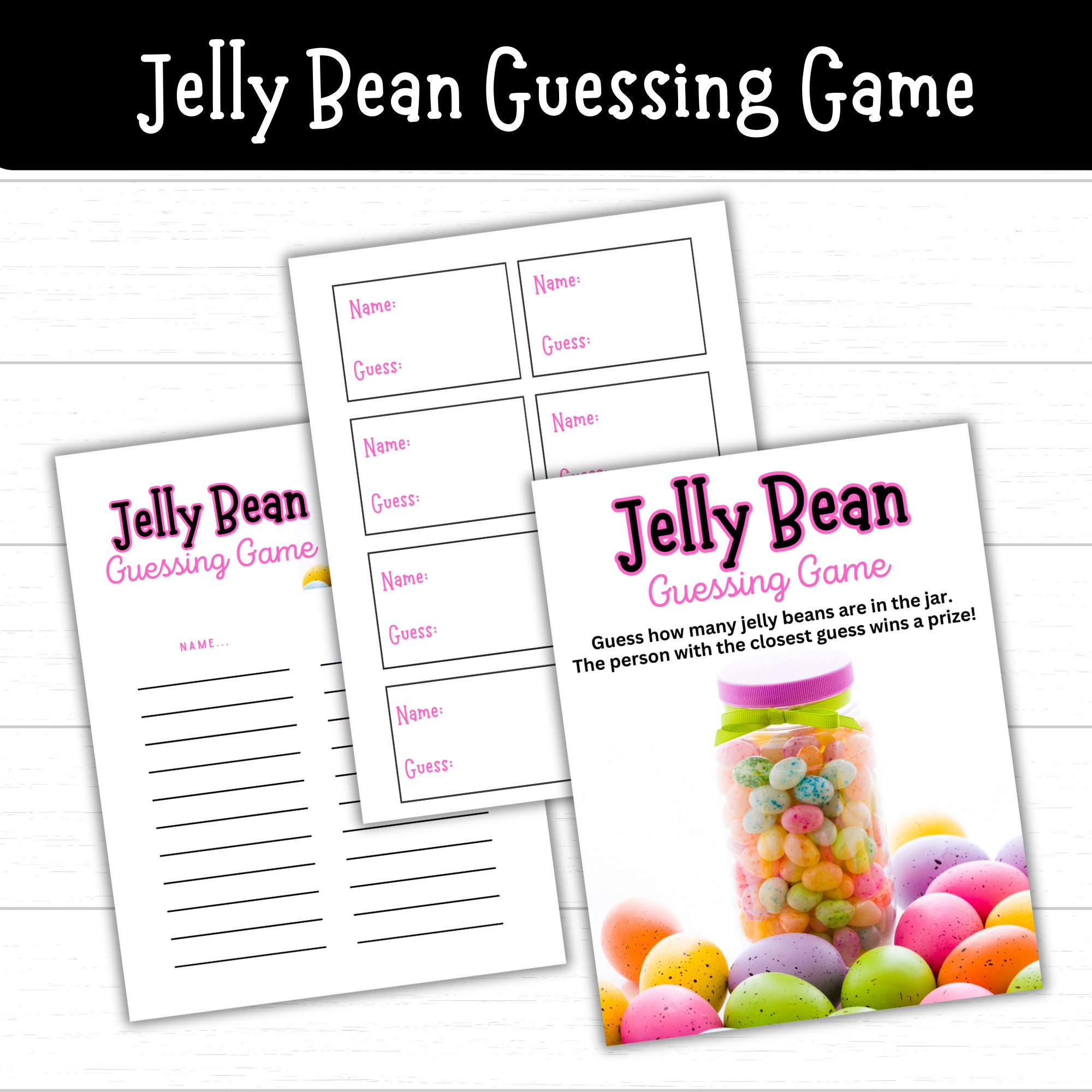 Jelly Bean Guessing Game, Printable Easter Games, Easter Party Games ...