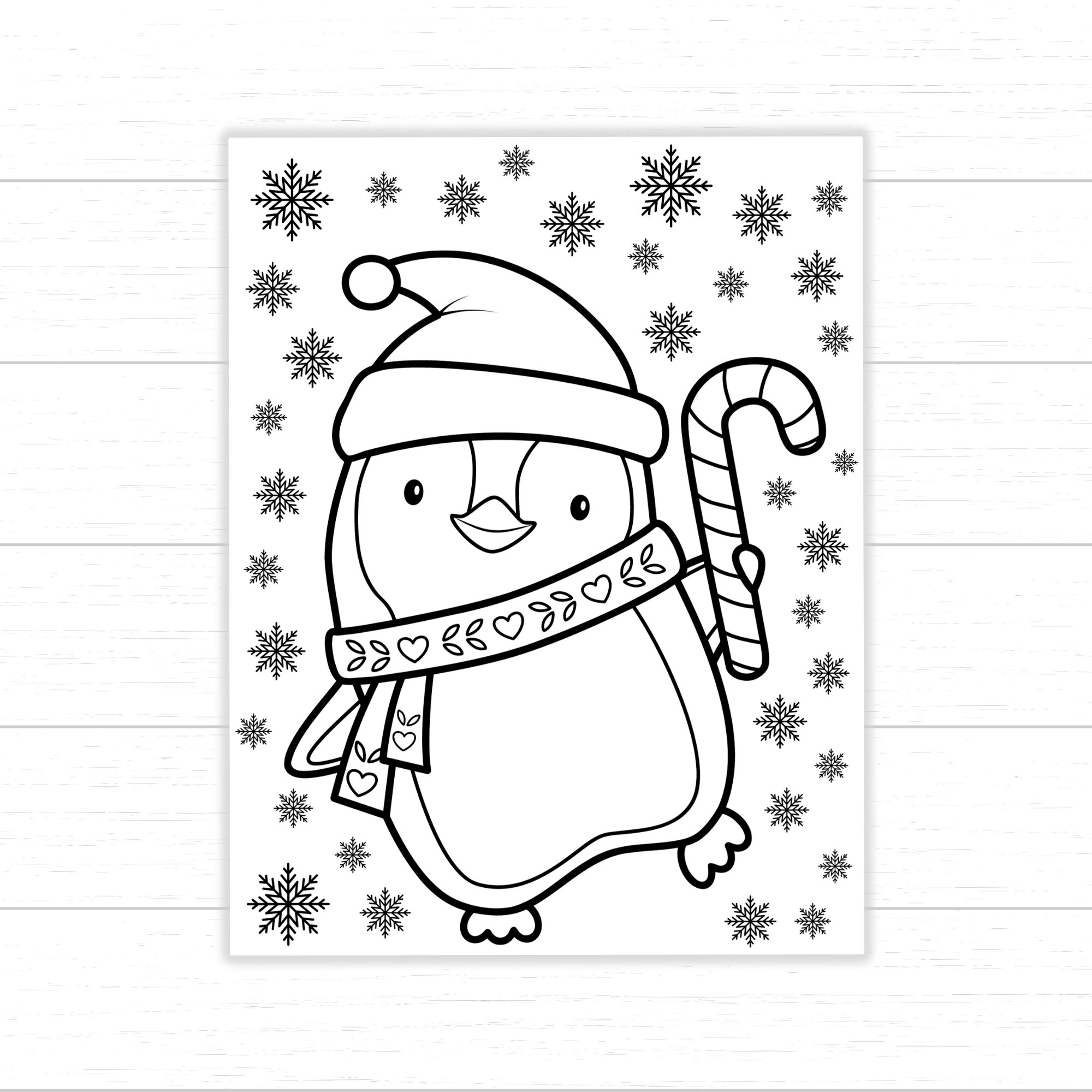 Christmas Penguin Coloring Pages, Winter Penguin Coloring Pages ...