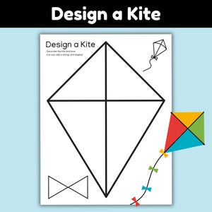 Design a Kite Printable Craft for Kids, Spring Activity Template ...