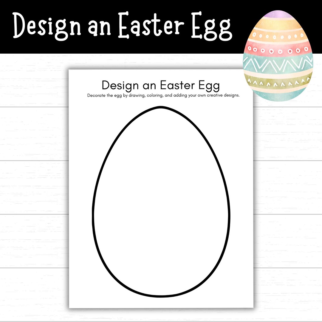 Design an Easter Egg Printable Template, Easter Egg Printable, Blank ...
