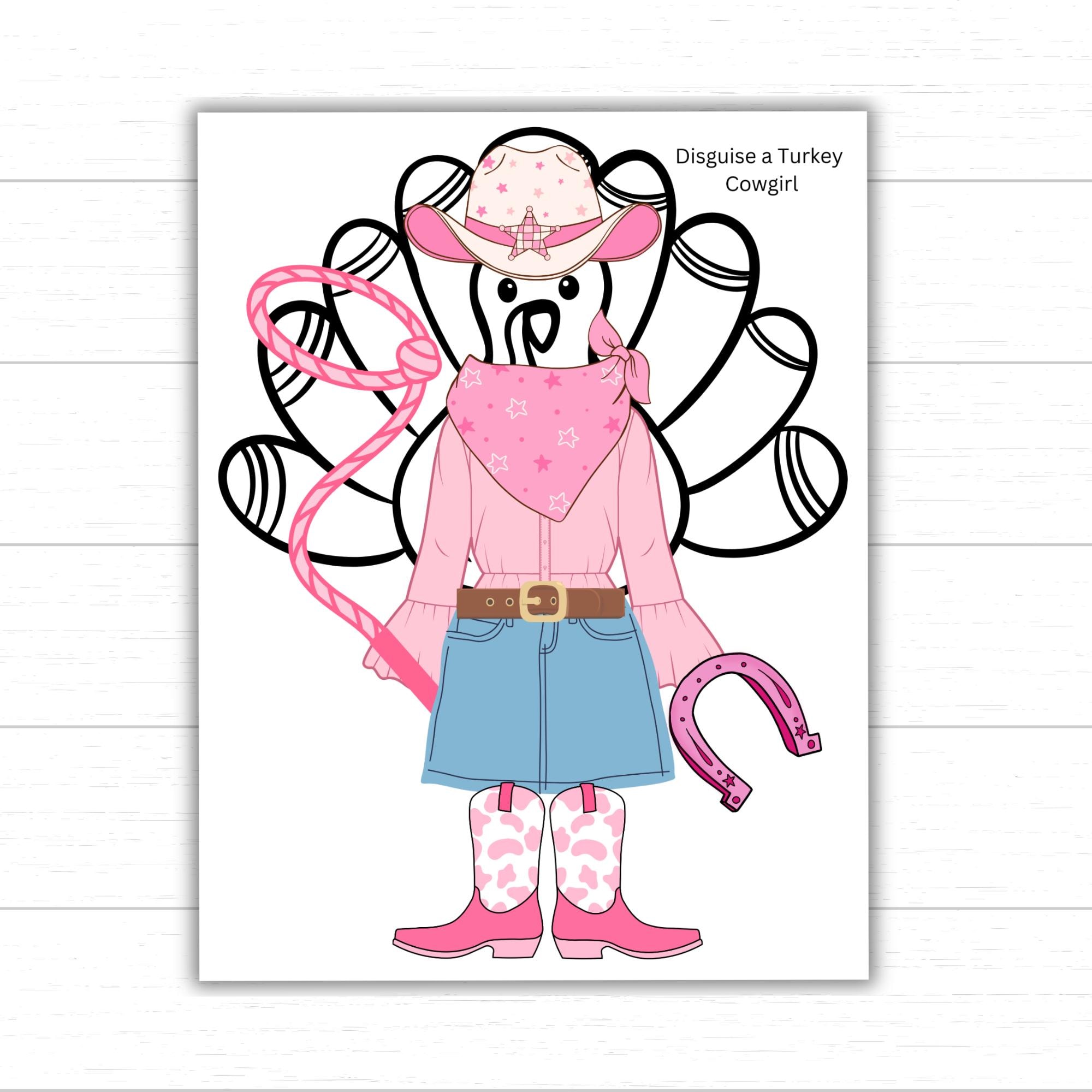 Disguise a Turkey Cowgirl, Cowgirl Turkey, Turkey in Disguise, Turkey ...