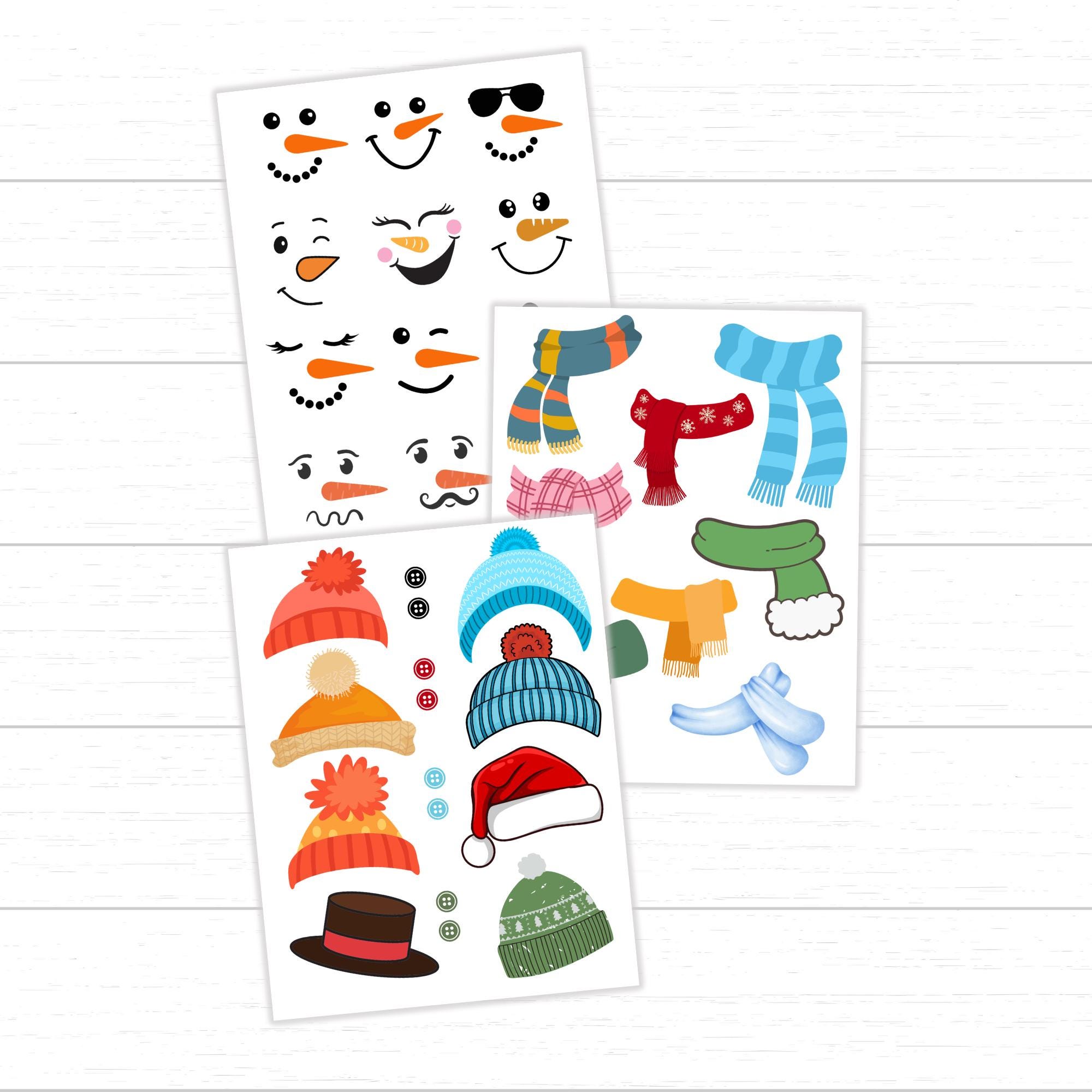 Build a Snowman Printable, Snowman Cut and Paste Printable, Printable ...