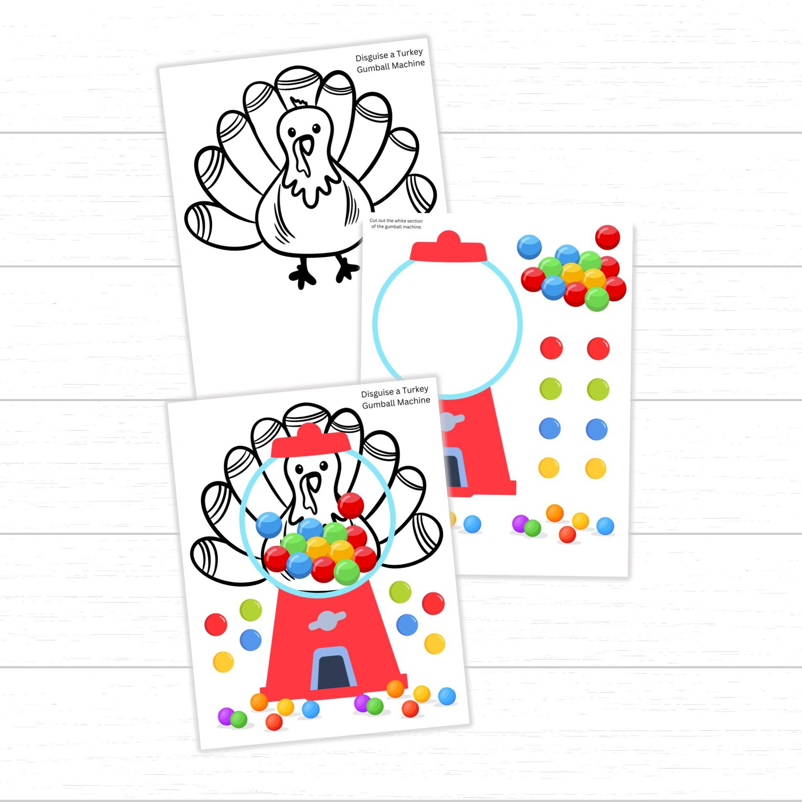 Disguise a Turkey Gumball Machine, Gumball Machine Turkey, Turkey in ...