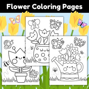 Printable Flower Coloring Pages for Kids, Spring Coloring Sheets ...