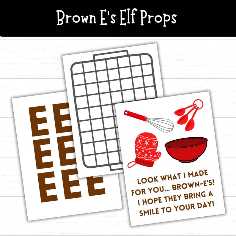 Brown-e’s Elf Prank Printable, Funny Holiday Elf Activity, Quick Elf ...