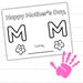 Mother's Day Handprint Art, Printable Coloring Page, Card to Color ...