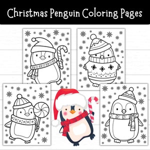 Christmas Penguin Coloring Pages, Winter Penguin Coloring Pages ...