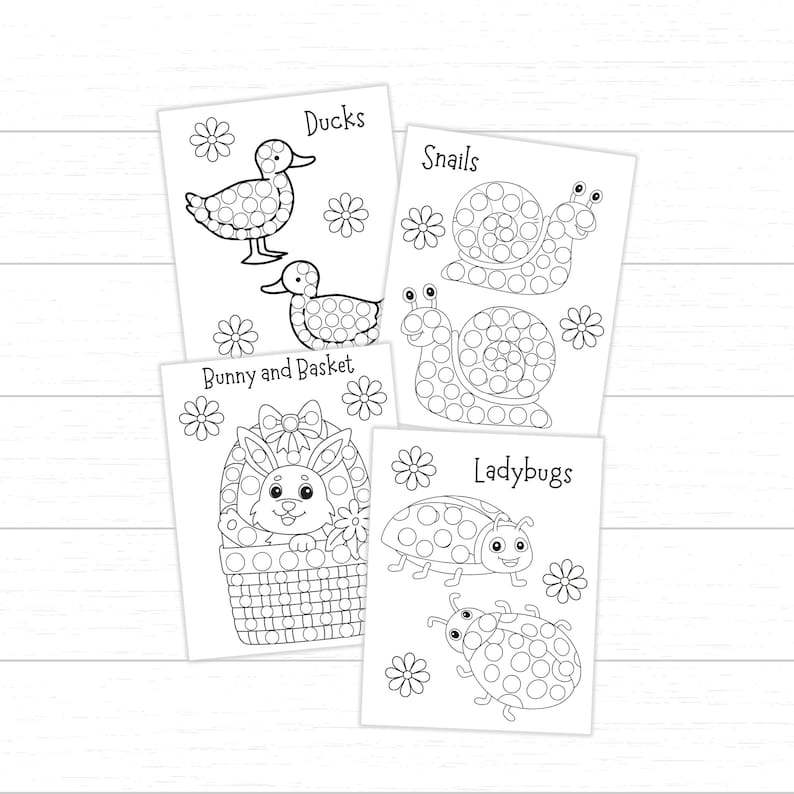Spring Dot Marker Activities, Spring Printables for Kids, Dot Marker ...