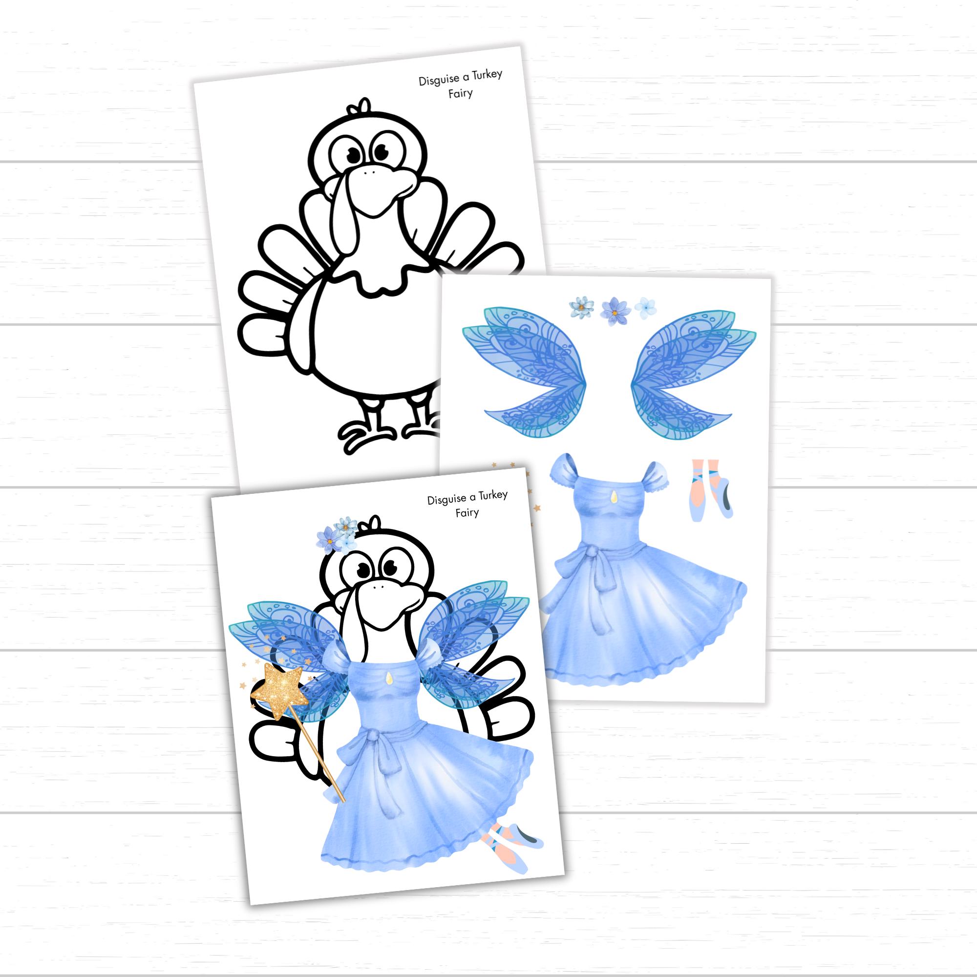 Disguise a Turkey Fairy, Fairy Turkey Disguise, Printable Fairy Outfit ...