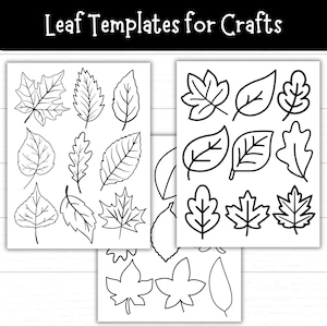 Spring Leaf Templates Printable, Leaf Outlines for Crafts, Leaf ...